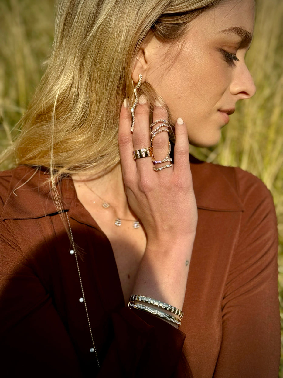 Alma Dos Rios Diamond 5 Charm Necklace – Graziela Gems