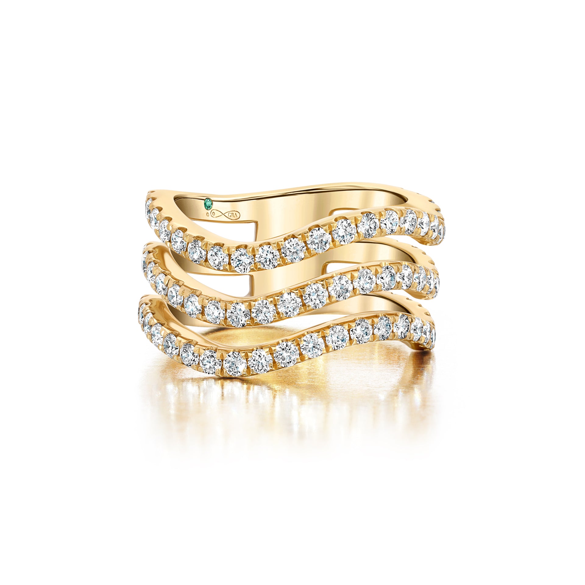 Rio Diamond Triple Band Ring – Graziela Gems