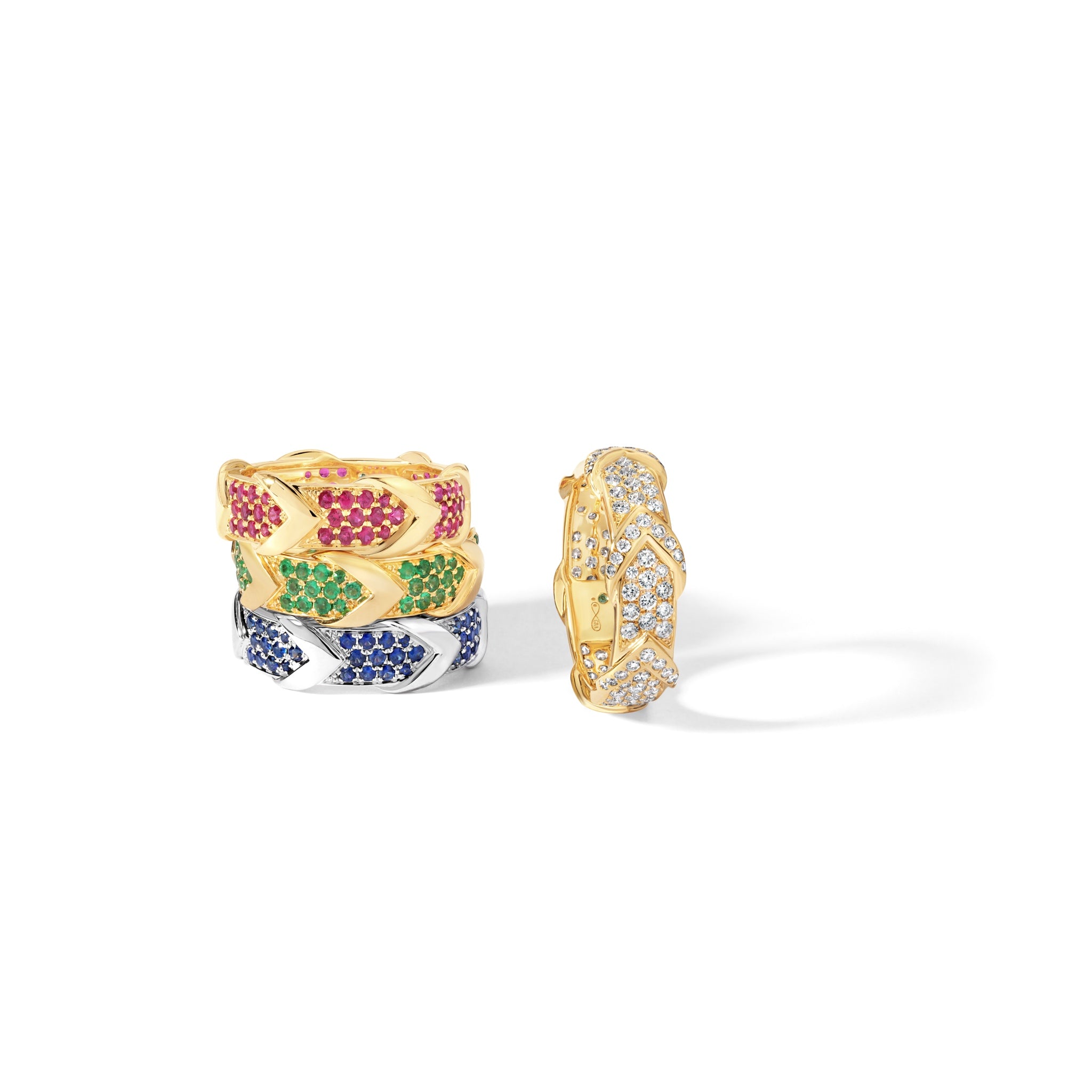 Ruby Chevron Rein Ring – Graziela