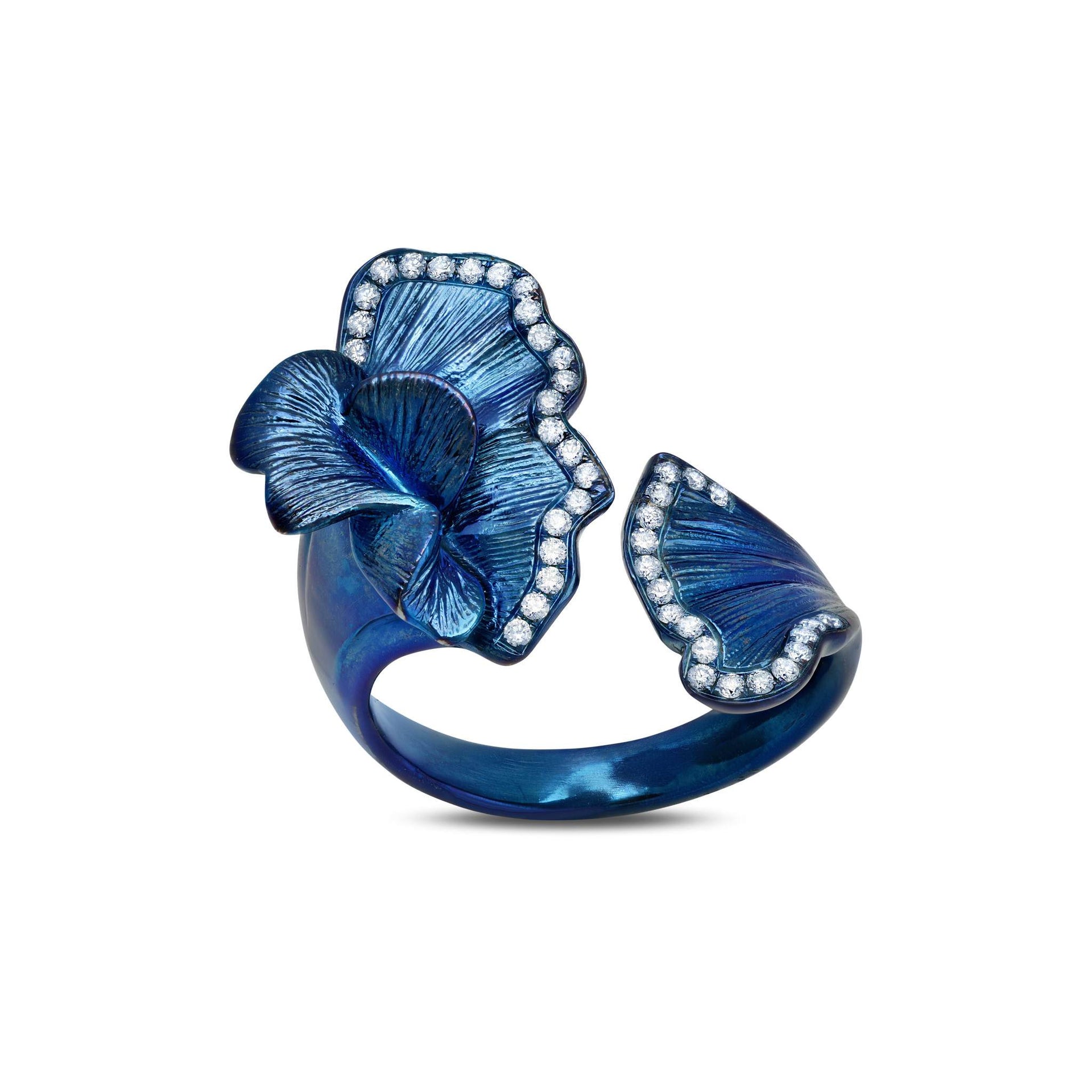 Blue Titanium Ring – Graziela